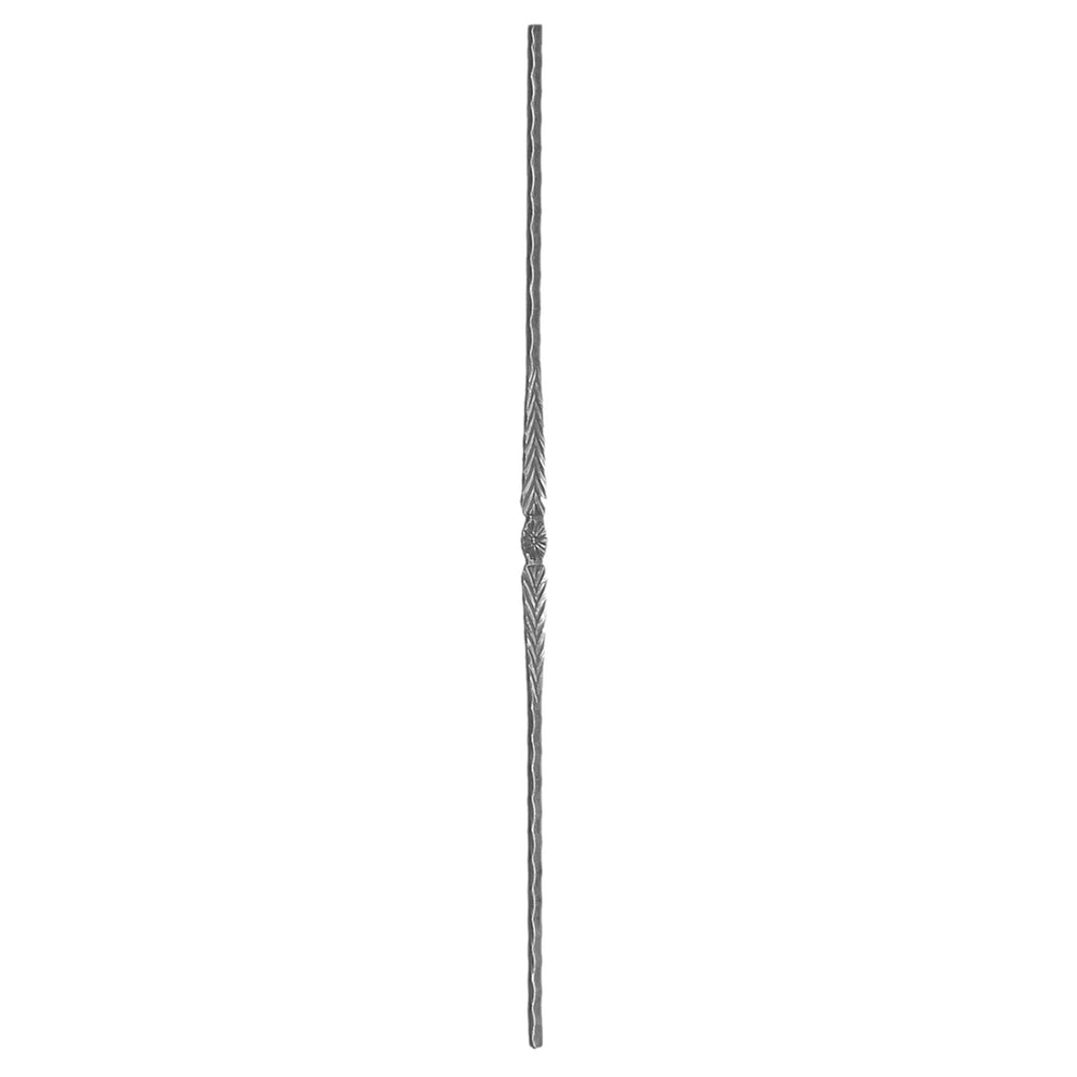 Hammered wrought iron Arrow spindle bar 12mm bar -L950mm – DG wrought ...